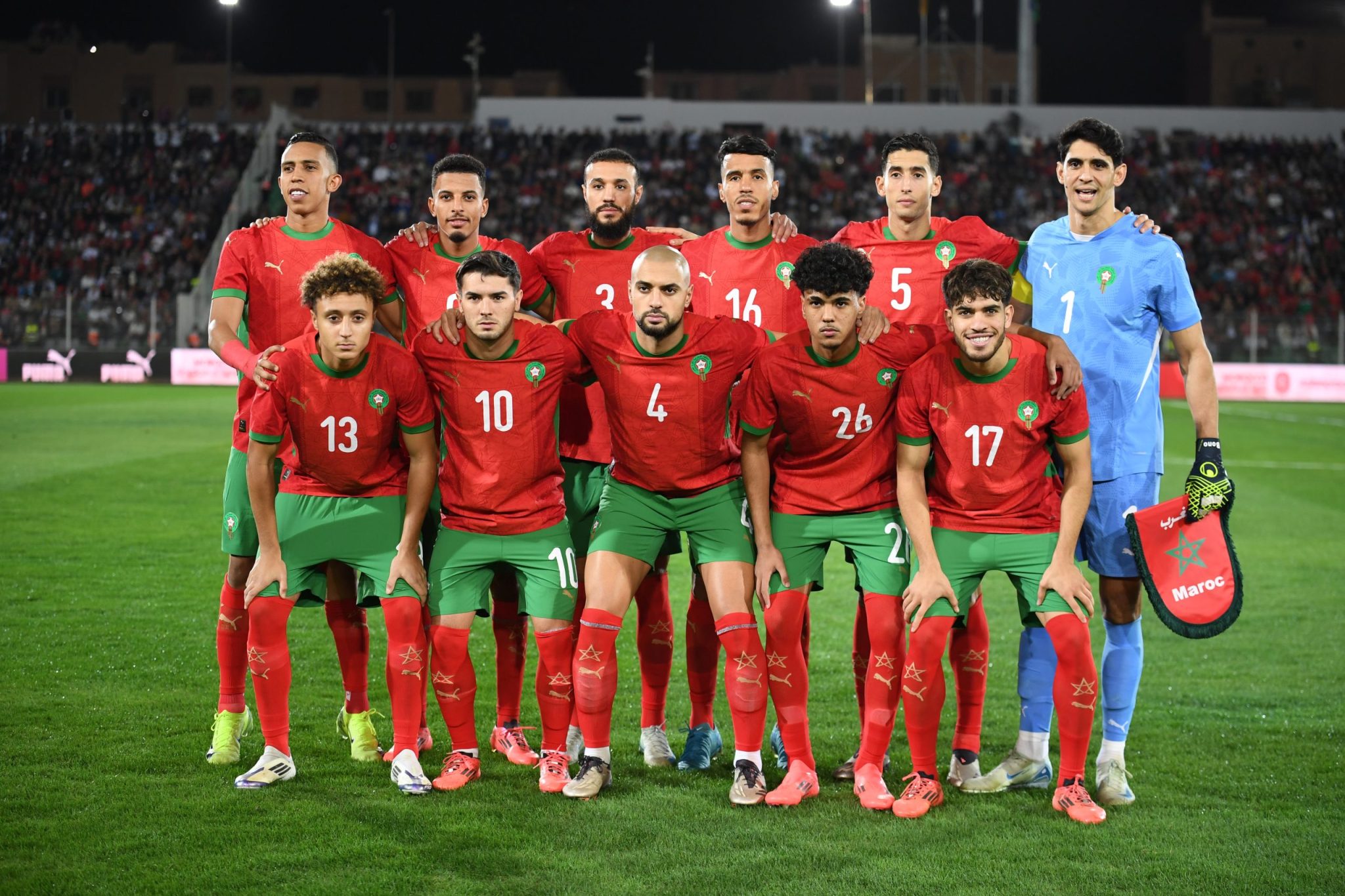Morocco's national soccer team thrashed Lesotho 7-0